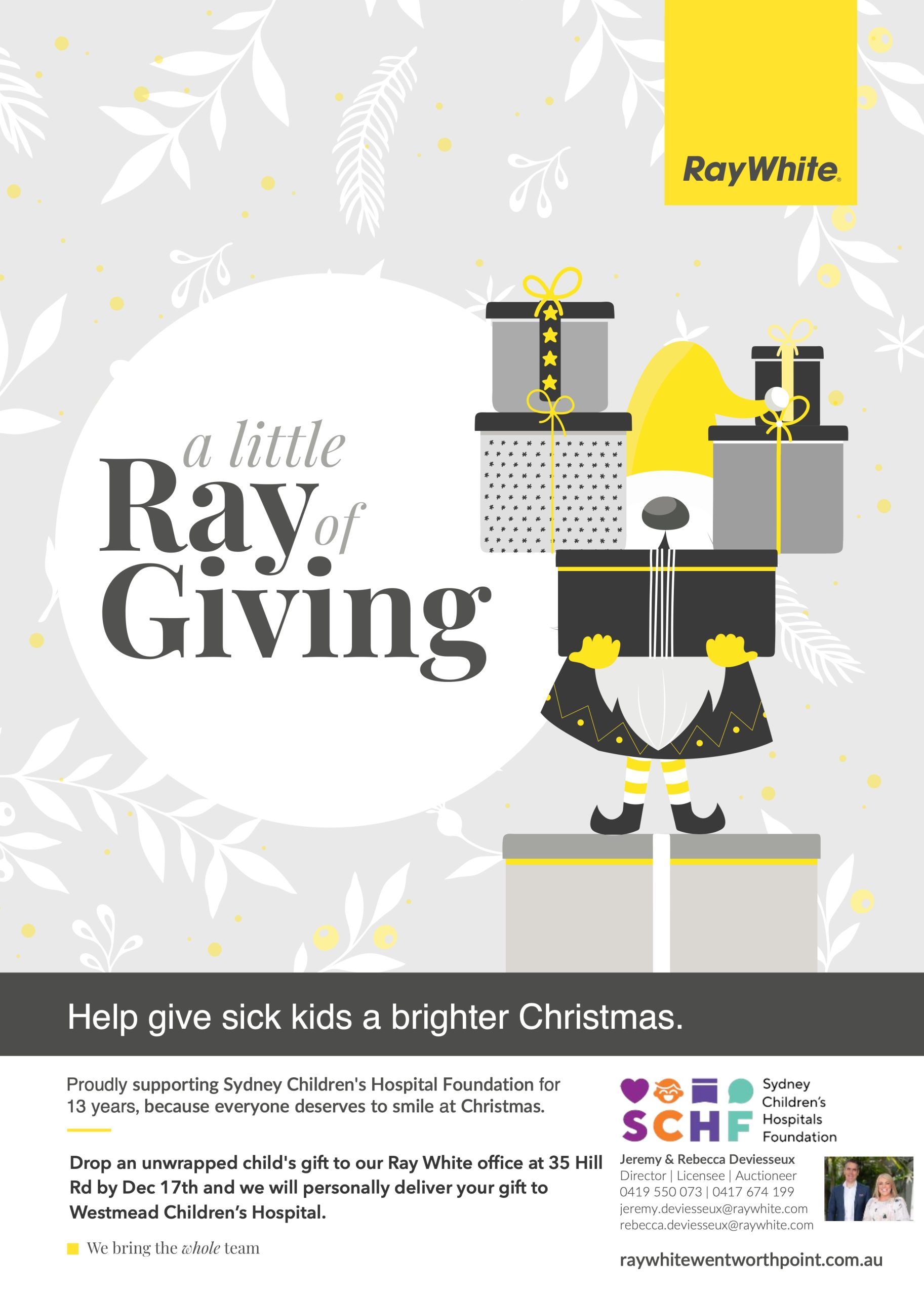 a little Ray of Giving 2025 - News - Ray White Wentworth Point