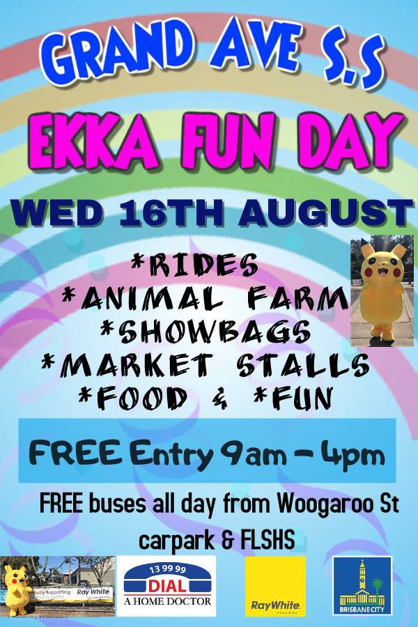 SAVE THE DATE – Ekka Fun Day 16th August – Proudly sponsoring Grand Ave State School - News ...
